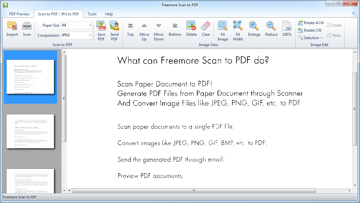 FreeMoreSoft Freemore Scan To PDF Scan Paper Document To PDF 